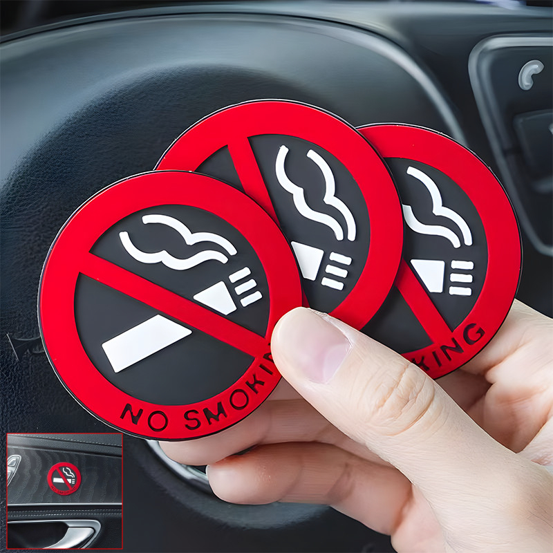Car Sticker 3D Three-Dimensional Random Sticker In-Car NO SMOKING ...