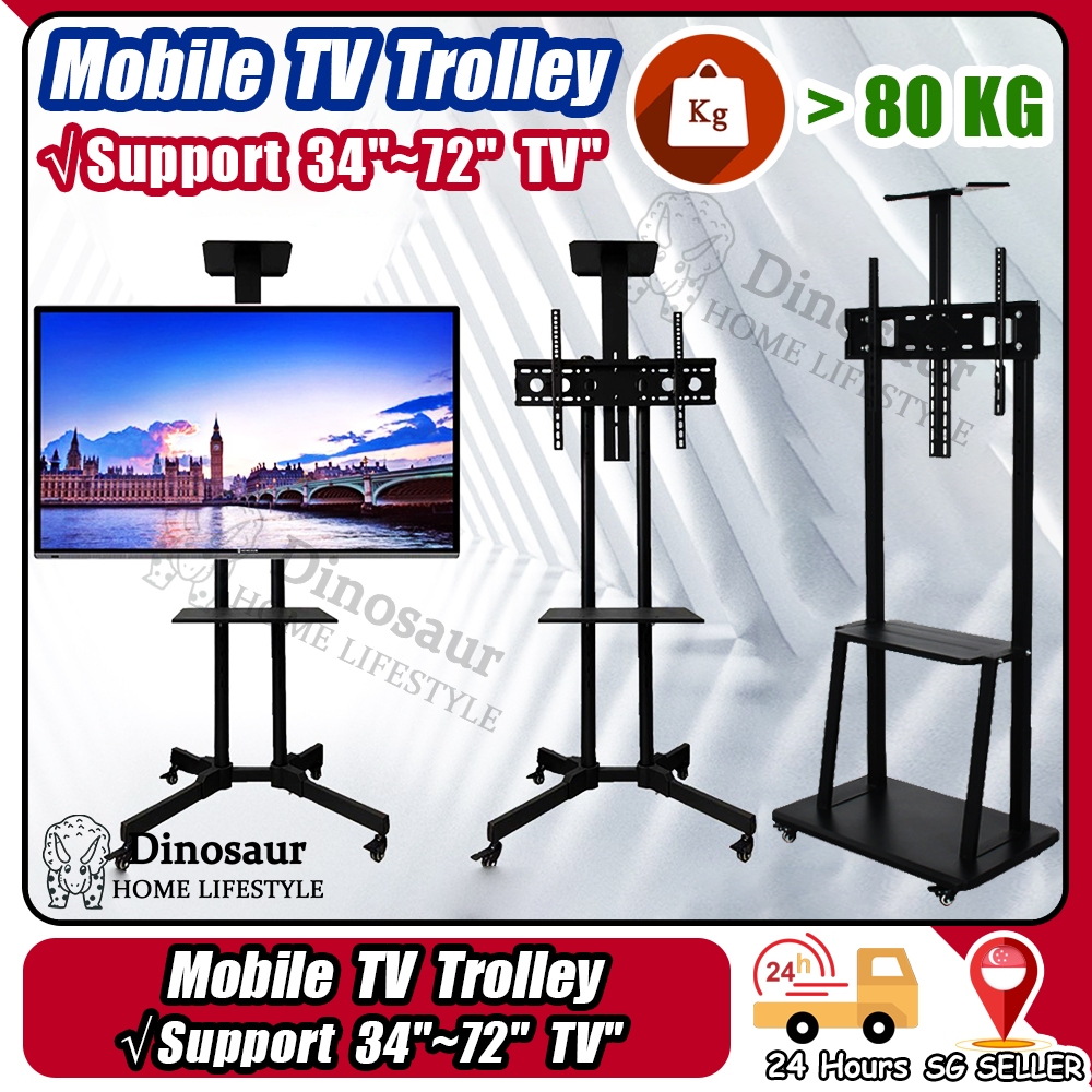 🇸🇬 ReadyStock - Support√34‘’-72‘’inch Tv Stand With Wheels Solid Floor ...