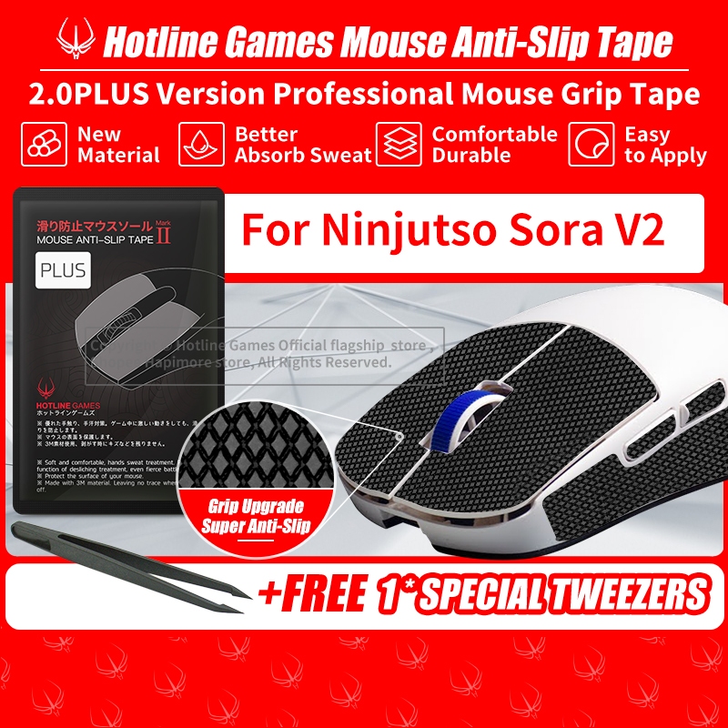 Hotline Games 2.0 Plus Mouse Grip Tape for NINJUTSO SORA V2 Wireless ...