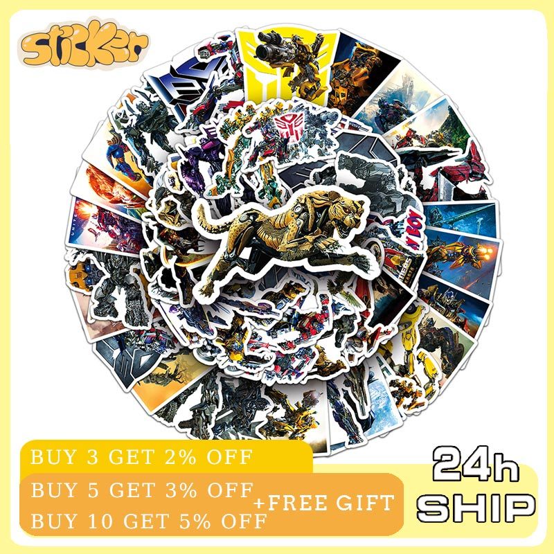 50Pcs Autobot Transformers Stickers Motorcycle Car Skateboard Laptop ...
