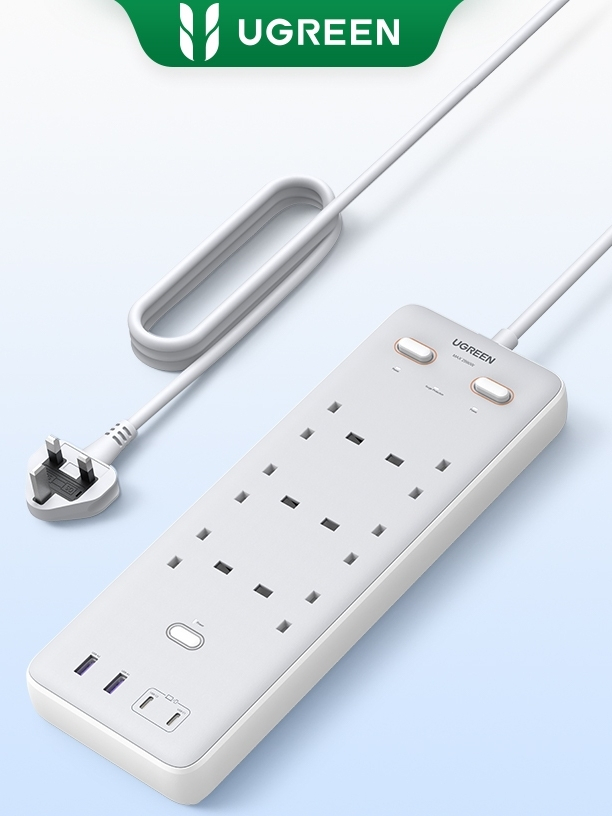 Ugreen PD65W 10 in 1 USB A, USB-C, AC Ports, Fast Charging Extension ...