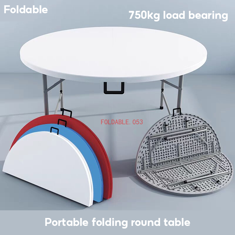 Foldable Dining Table Home Use No Assembly Foldable Round Table Small ...