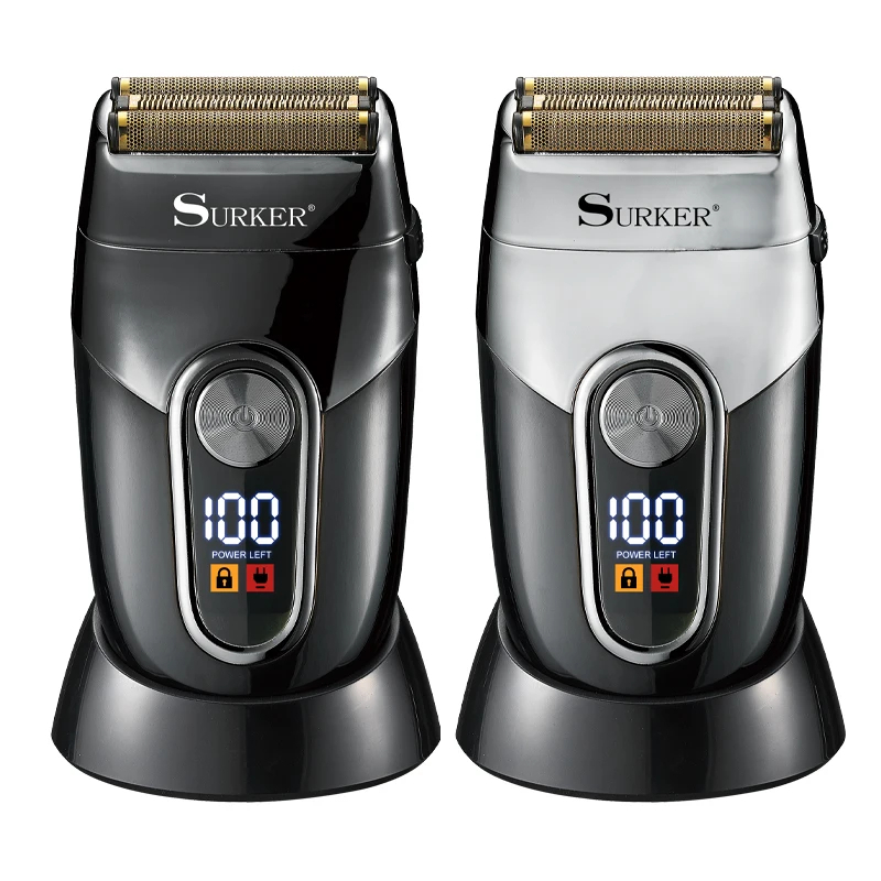 SURKER Bald Machine Whitener Trimmer Foil Hair Clippers USB ...