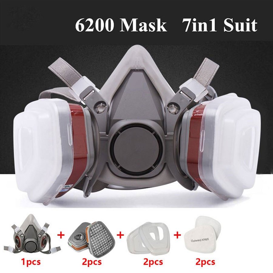 🔥SG STOCK🔥 6200 Gas Mask Spray Paint Decoration Chemical Dust Mask ...