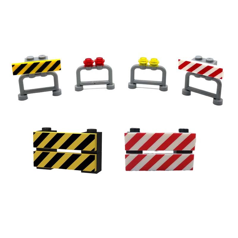 City Street View Urban Traffic Sign Building Blocks 4083 Road Barricade ...
