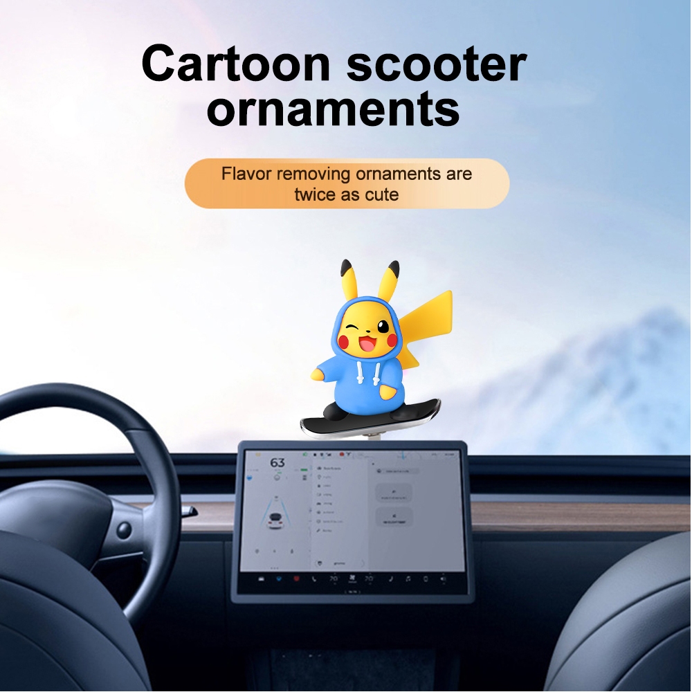 Pokemon Car Automatic Sliding Skateboard Pikachu Car Ornaments Mobile ...