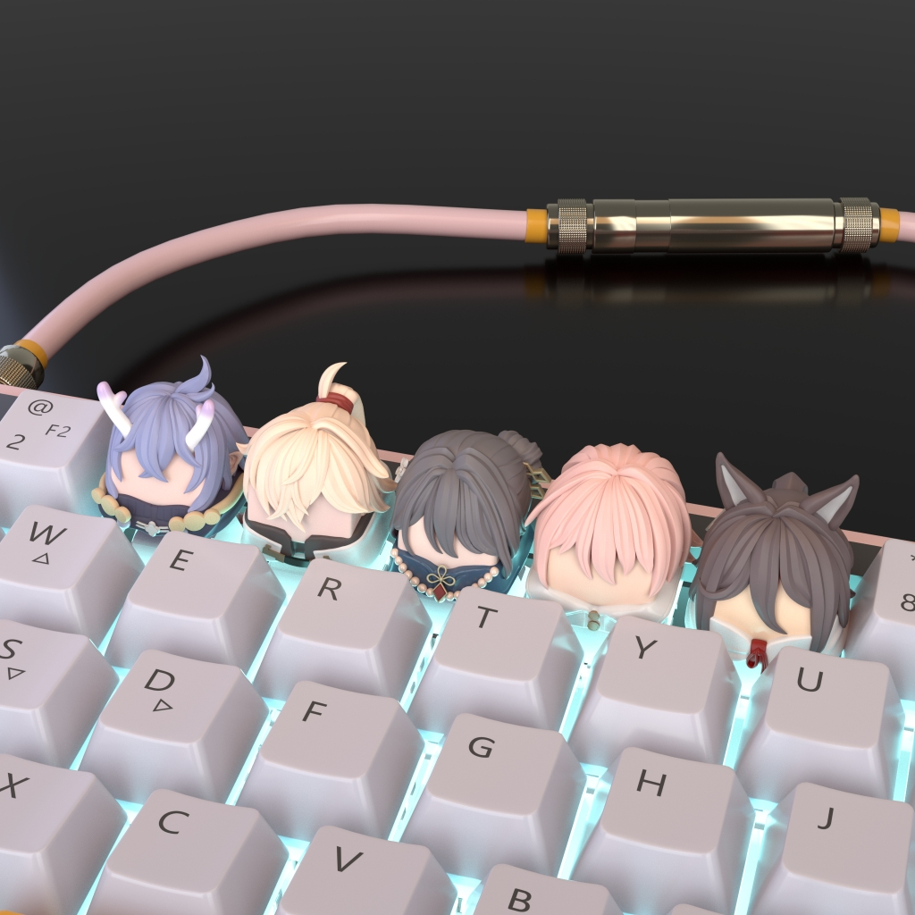 Honkai Impact 3 Star Rail Cartoon Mechanical Keyboard Keycaps Girl ...