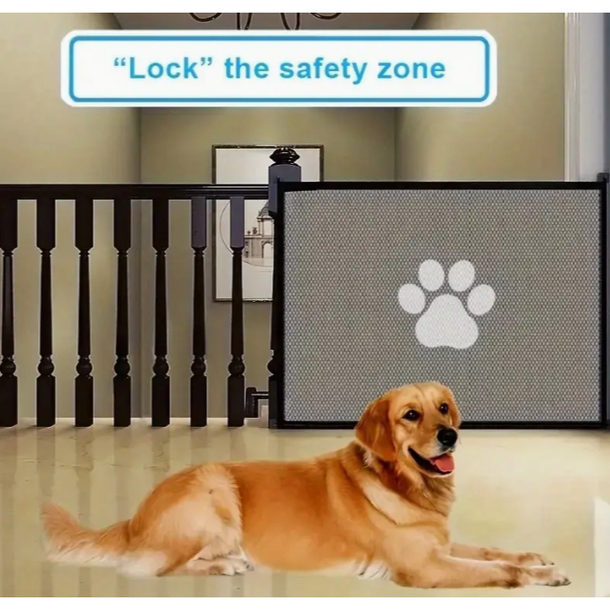 Folding Pet Dog Puppy Cat Gate Guard Safety Enclosure Mesh Fence ...