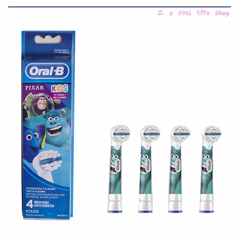 Oral B Cartoon Pixar Children's Electric Toothbrush brush head (4 per ...