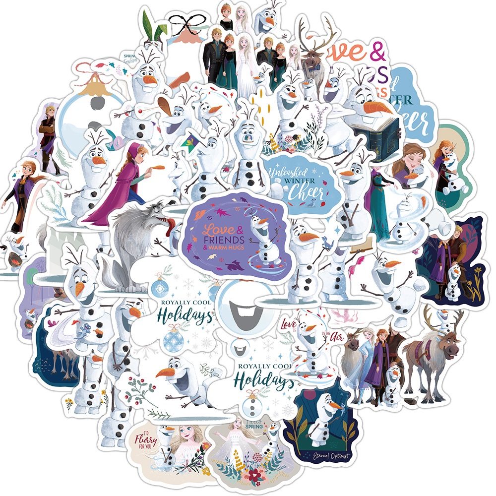[Large Stickers]50pcs Disney Frozen Olaf Movie Stickers Anime Decal DIY ...