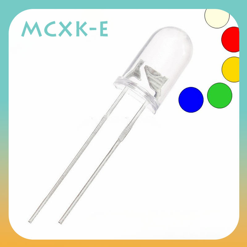 100pcs F3 F5 LED 3mm 5mm LED Transparent Round 5mm Super Bright Water ...