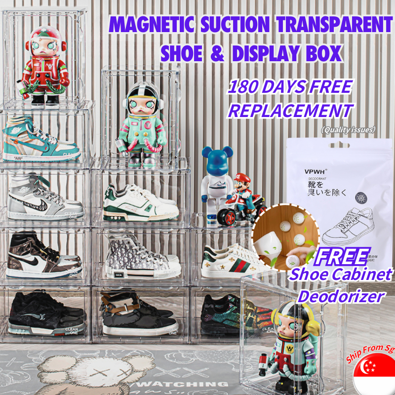 [SG STOCK]Shoe Box Ultra Clear High Capacity Stackable with Magnetic ...