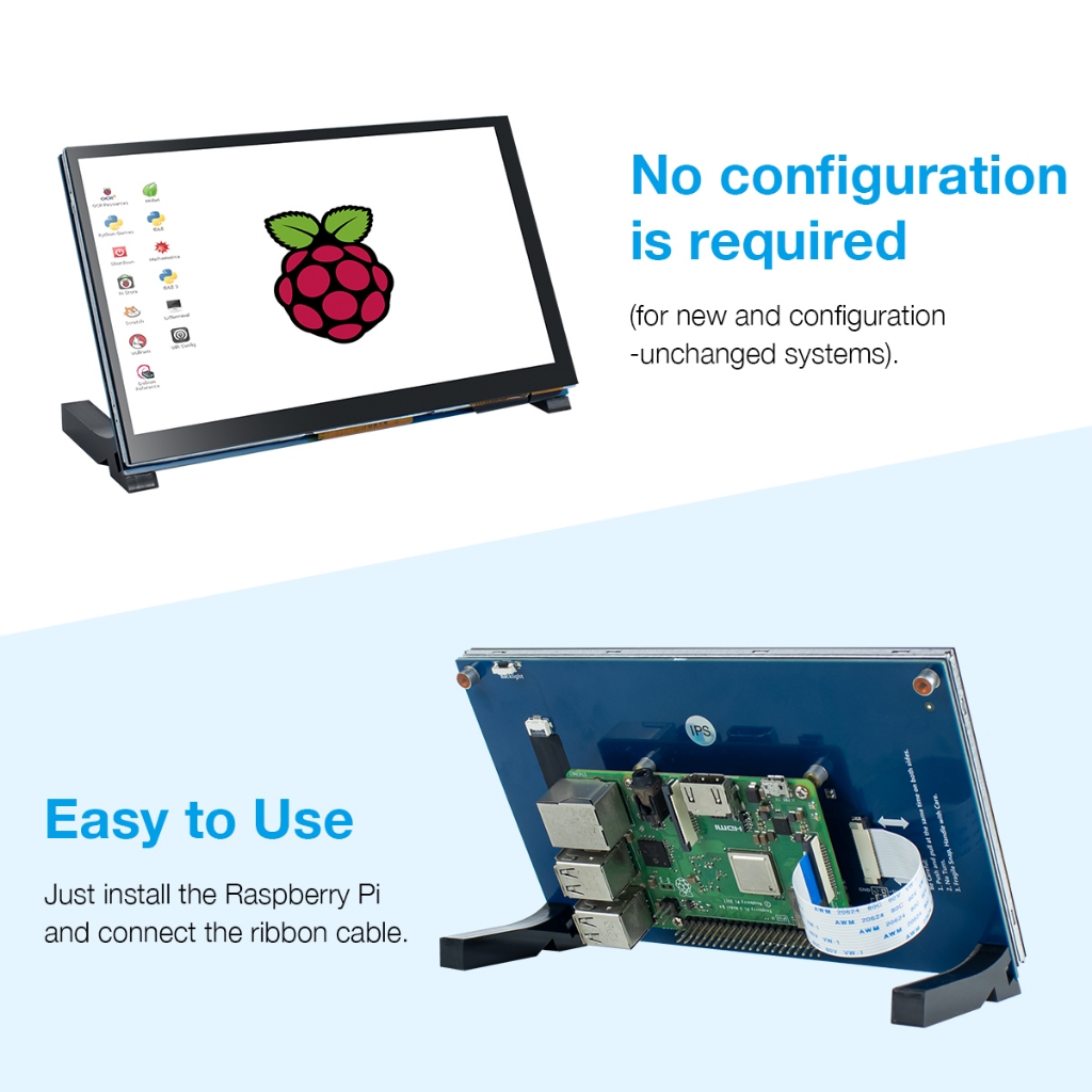 LAFVIN 5/7 Inch Touchscreen IPS DSI Display Compatible with Raspberry ...