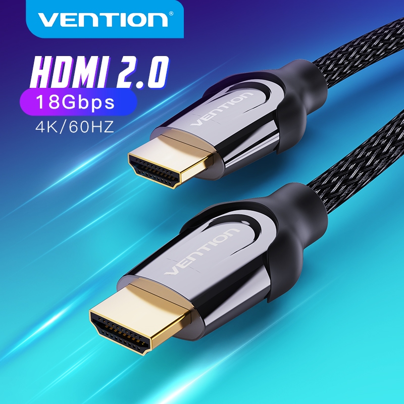 Vention HDMI Cable HDMI 2.0 Cotton Braided Supports 18Gbps, ARC, HDR10 ...