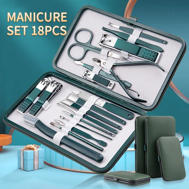 Manicure Set Stainless Steel Nail Cutter Fingernail Clippers Trimmer ...