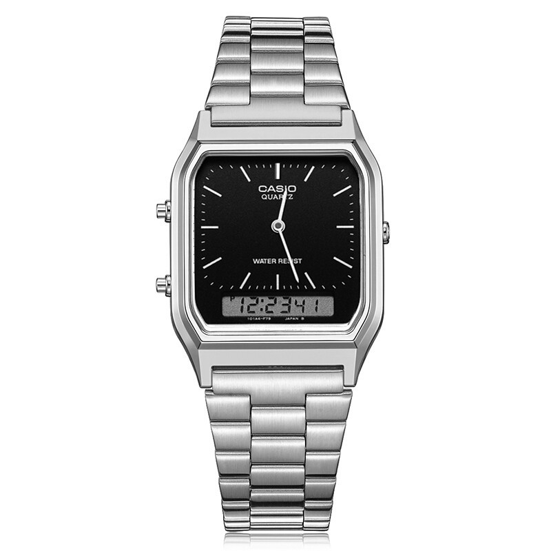 New Retro AQ230 Stainless Watch Unisex Men's and Women's Edition silver ...