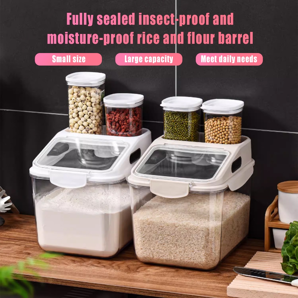 rice dispenser 5kg rice container 10kg rice storage box rice bucket ...