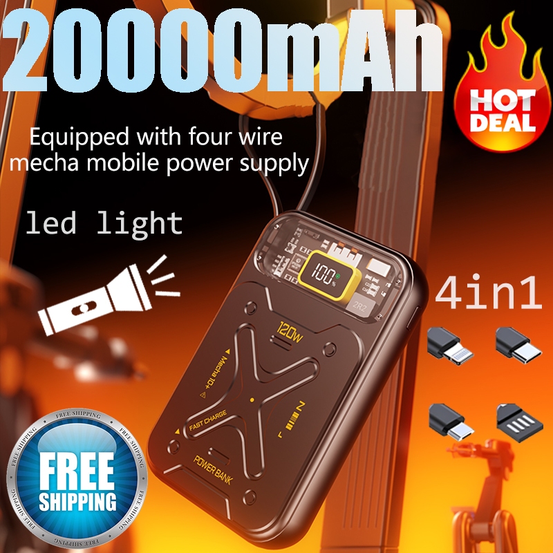 SG 20000mAh power bank 120W super fast charging with multiple cables ...