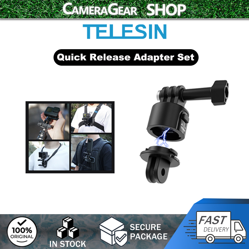 TELESIN Magnetic Quick Release Set Tripod Adapter Mounts for Insta360 ...