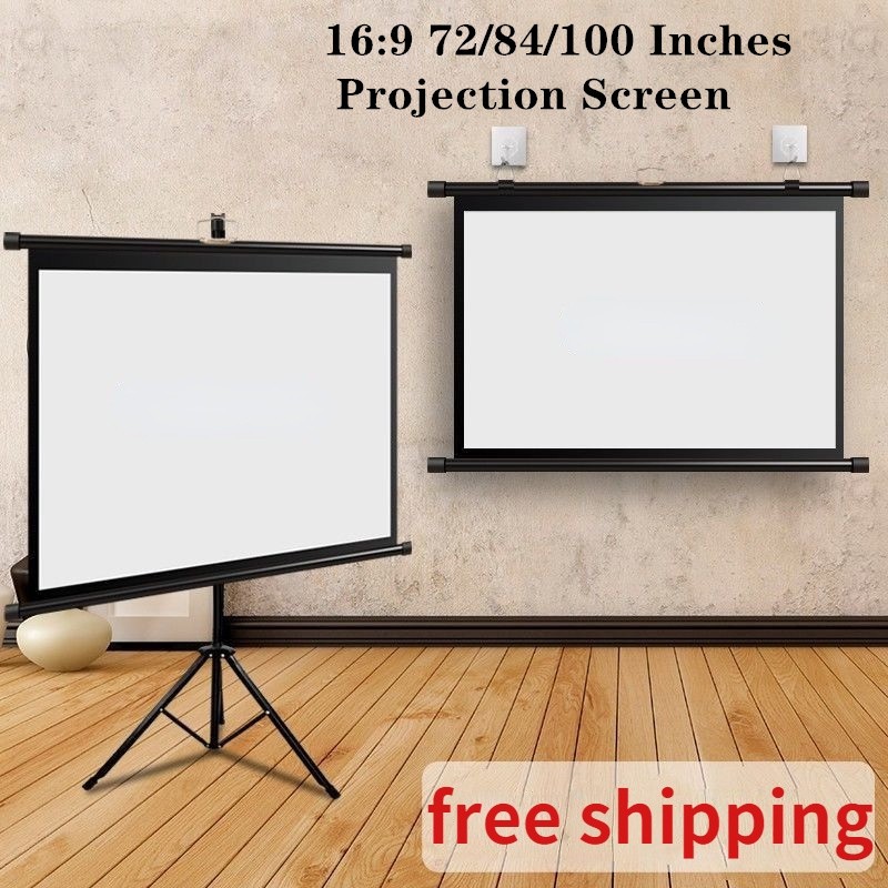 Perfect 16:9 72/84/100 Inches Projection Screen Entertainment Projector ...