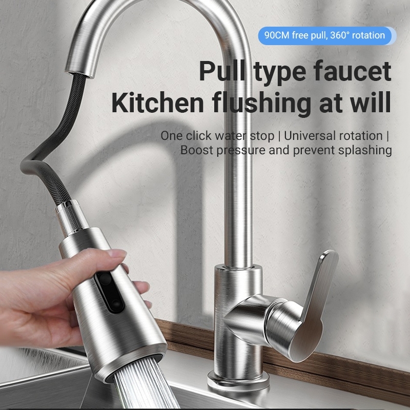 [SG Seller ] SUS304 Flexible Kitchen Faucet Rotate Freely 360 ...