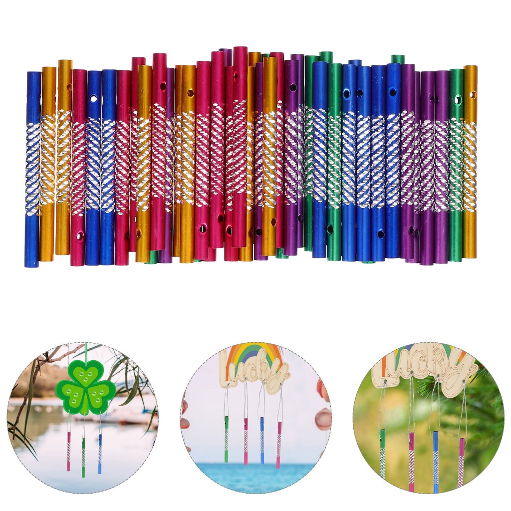 50PCS Silver Wind Chimes Tube Single Tube Wind Chime Wind Chimes Copper ...