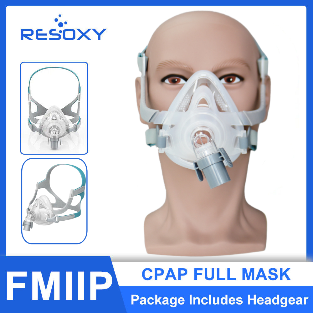 CPAP Mask Full Face Mask with Silicone Cushion Headgear For CPAP Bipap ...