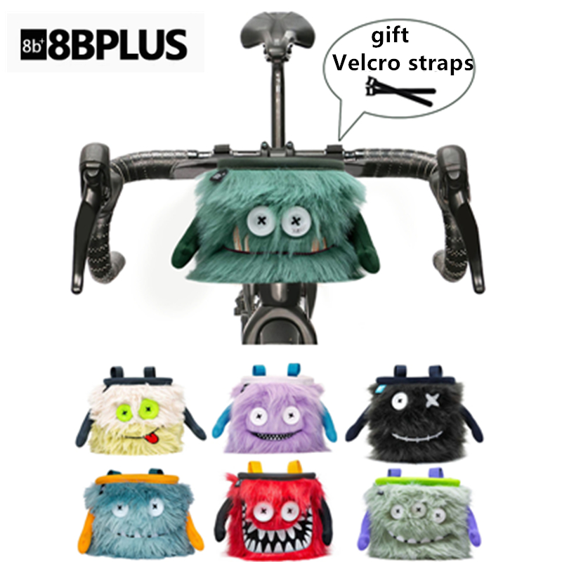 8BPLUS Chalk Bag for Rock Climbing 8B+ Cute Hairy Furry Monsters Bouldering Bag Bike head pack ...
