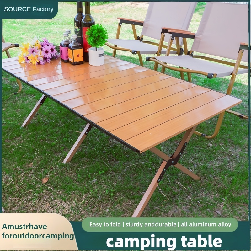【SG stocks】Outdoor Folding Portable Picnic Camping Table -Aluminum Roll ...