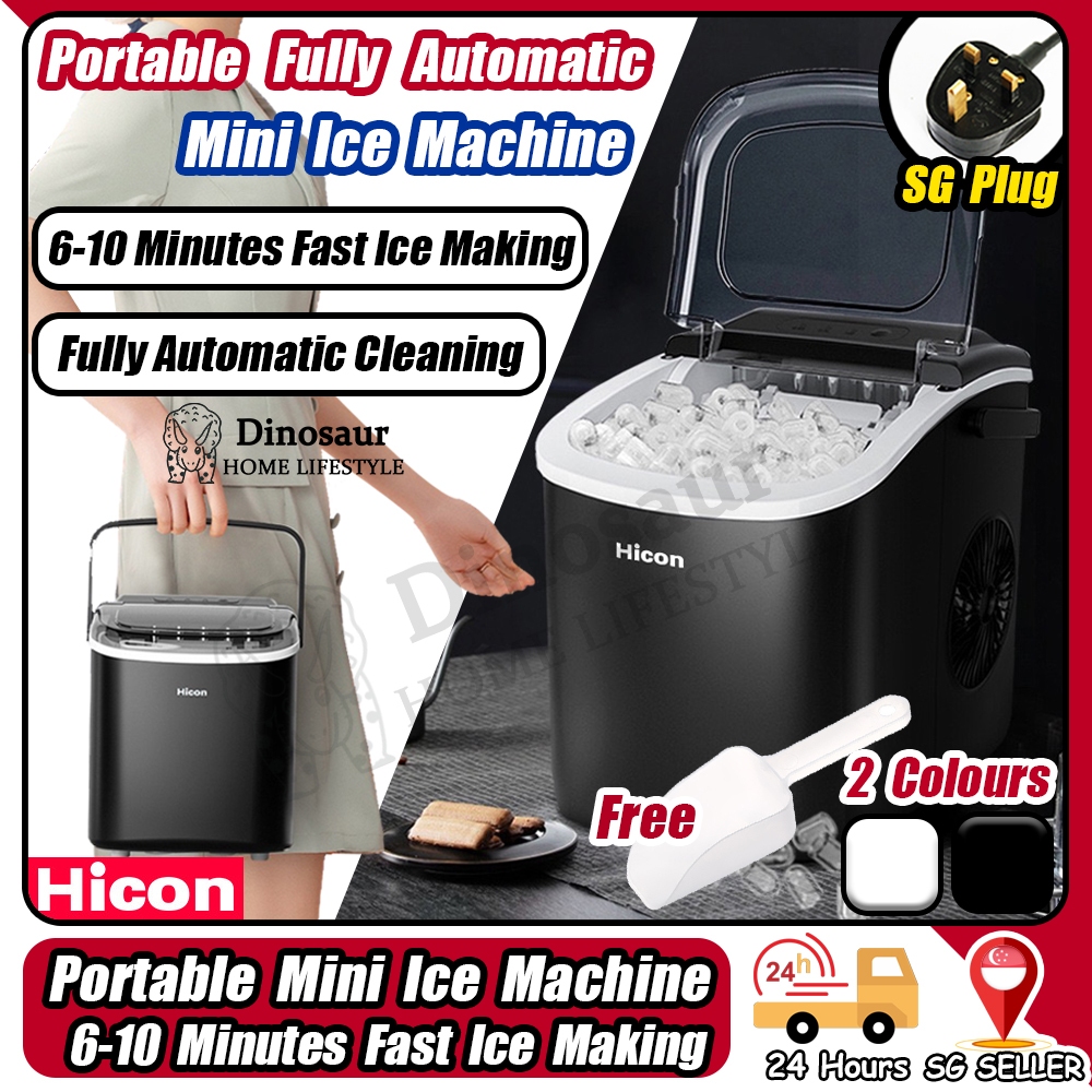 🇸🇬 ReadyStock - Hicon Portable ice maker machine With Self Clean ...