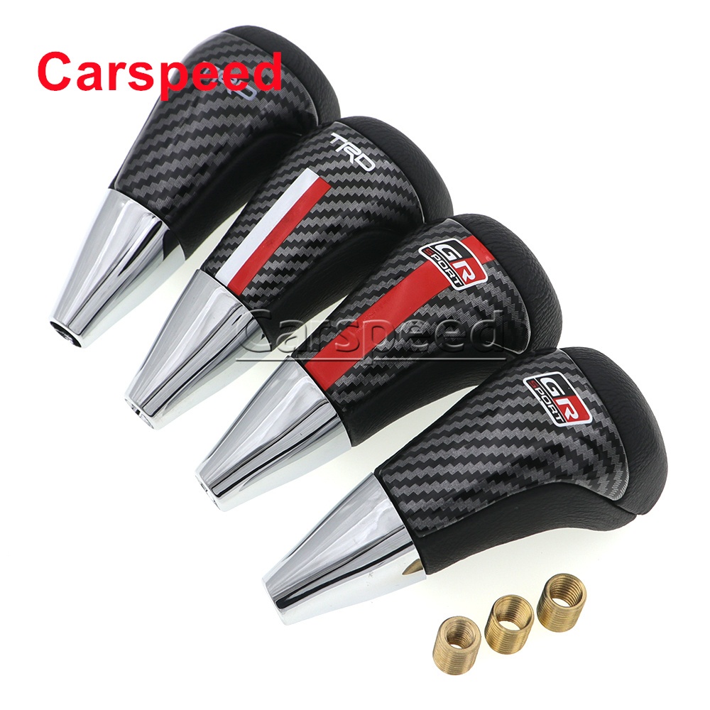 TRD GR Sport Racing Carbon Look Leather Gear Shift Knob For Toyota GT86 ...
