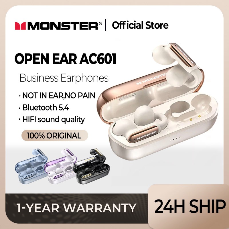 Monster Open Ear AC601 Noise-Cancelling Bluetooth Earphone Sport ...
