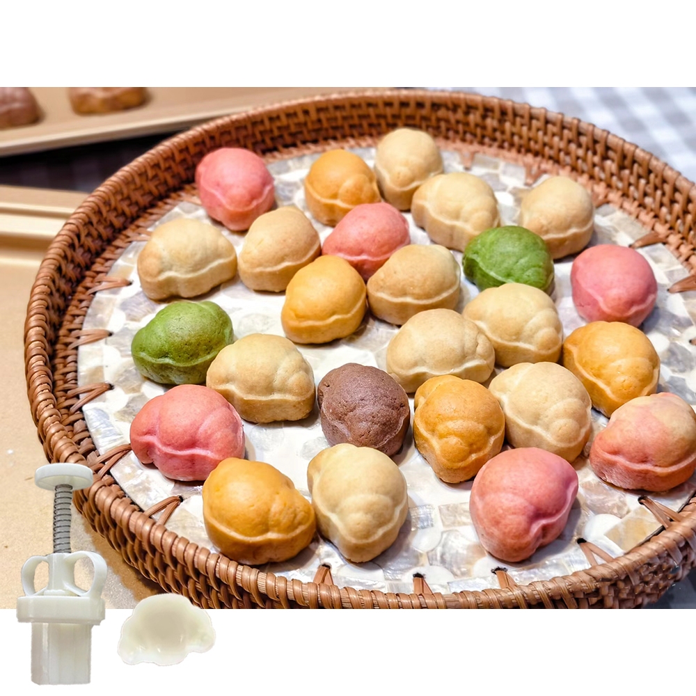 20g Mini Croissant Shape Moon Cake Squeeze Mold Novel Cookie Cutter ...