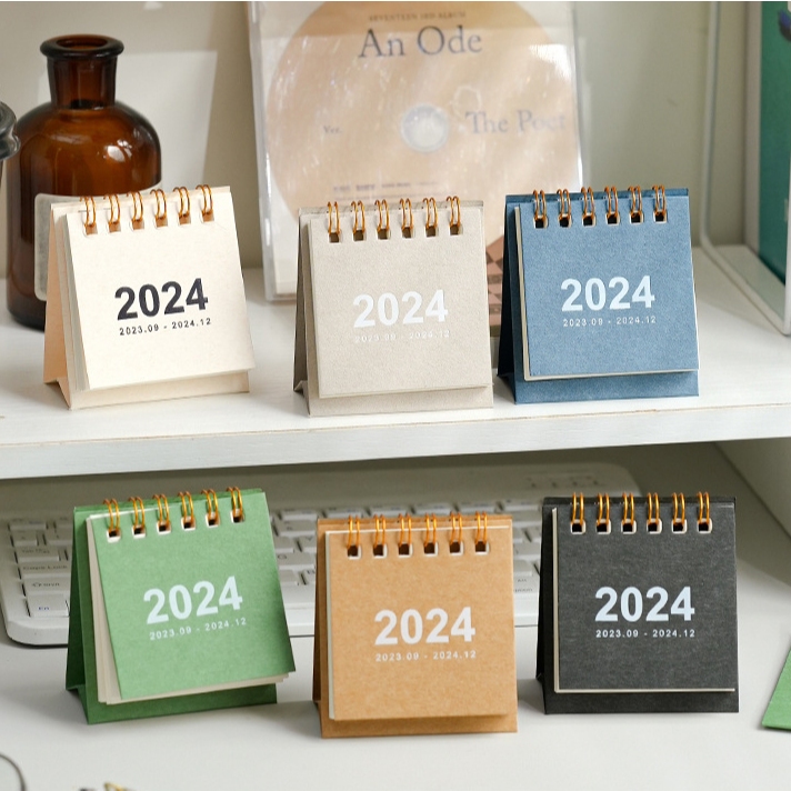 2024 Cute Cartoon Mini Desk Calendar Decoration Portable Note Calendar ...