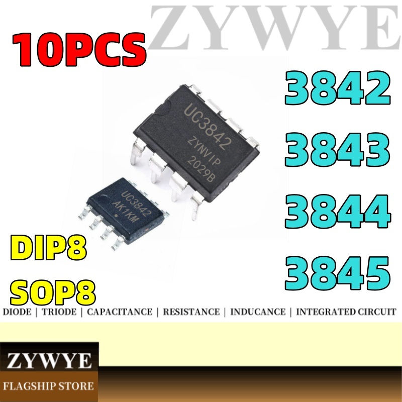 10pcs UC3842A KA3842 UC3842B UC3842AN UC3843 UC3844 UC3845 Power Chip ...
