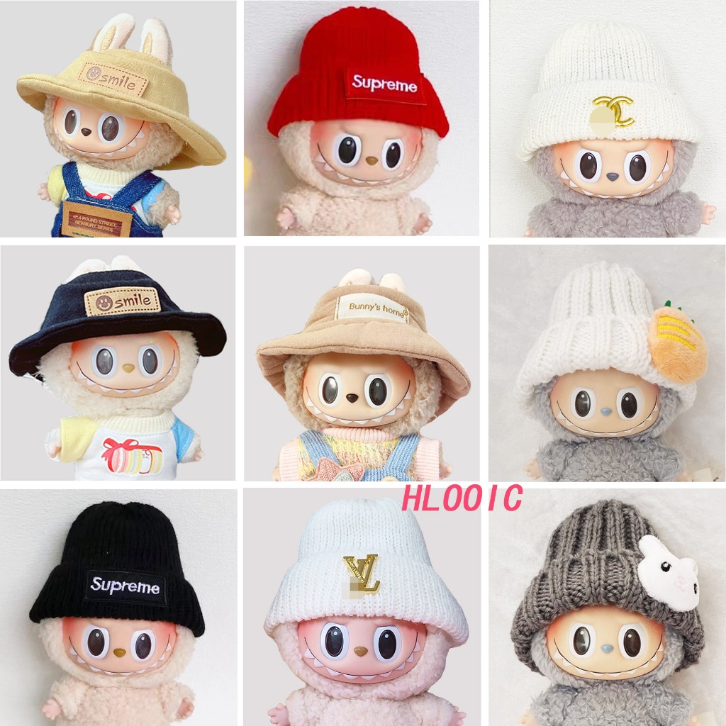 15cm 17cm Labubu hat for Labubu V1 V2 macaron have a seat doll Hat Cap ...