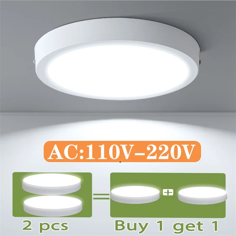 LED Ceiling Light Pin Lamp Ultrathin Surface Mounted Downlights 10W 15W ...