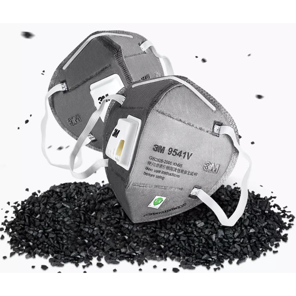 5PCS 3M 9541V Mask Activated Carbon Respirator Folding Protection Face ...