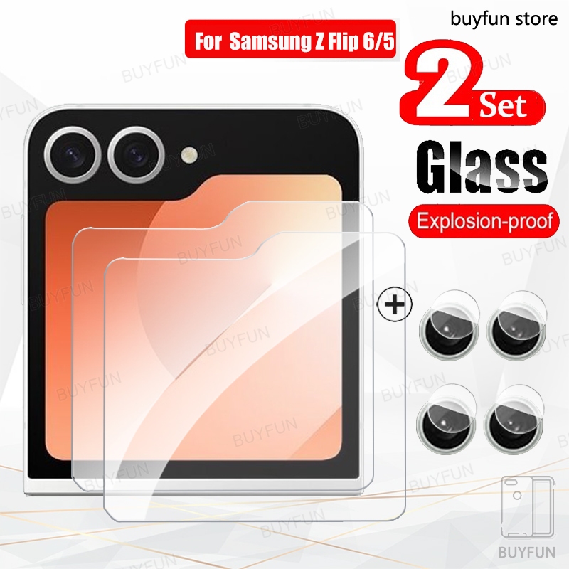 2set Curved Camera Lens Tempered Glass For Samsung Galaxy Z Flip6 Flip ...