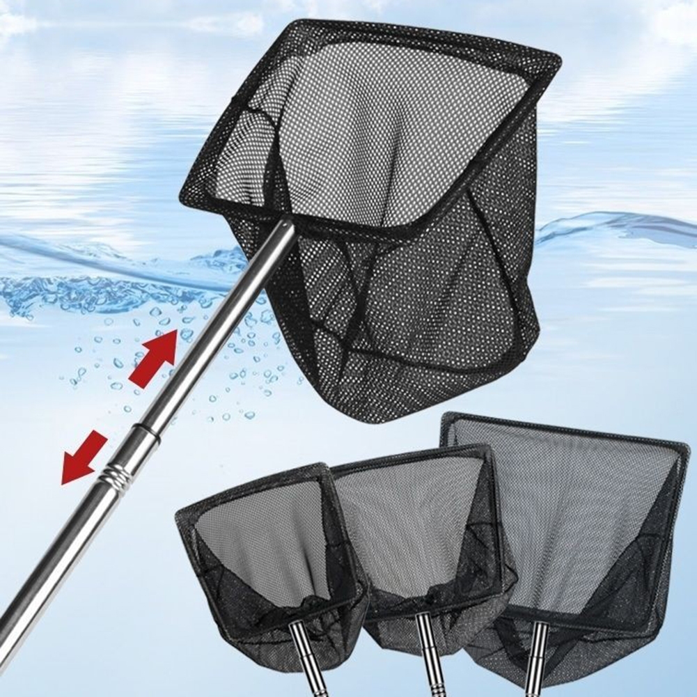 NEW Fish Tank Fishing Net With Long Handle High-Capacity Retractable ...