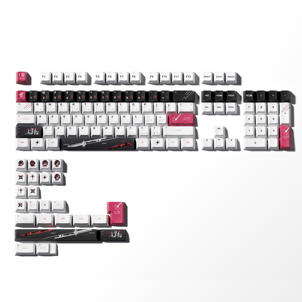 XVX yuki aim keycaps Cherry Profile Dye-Sub PBT Keycap Set (135-Key) | Shopee Singapore