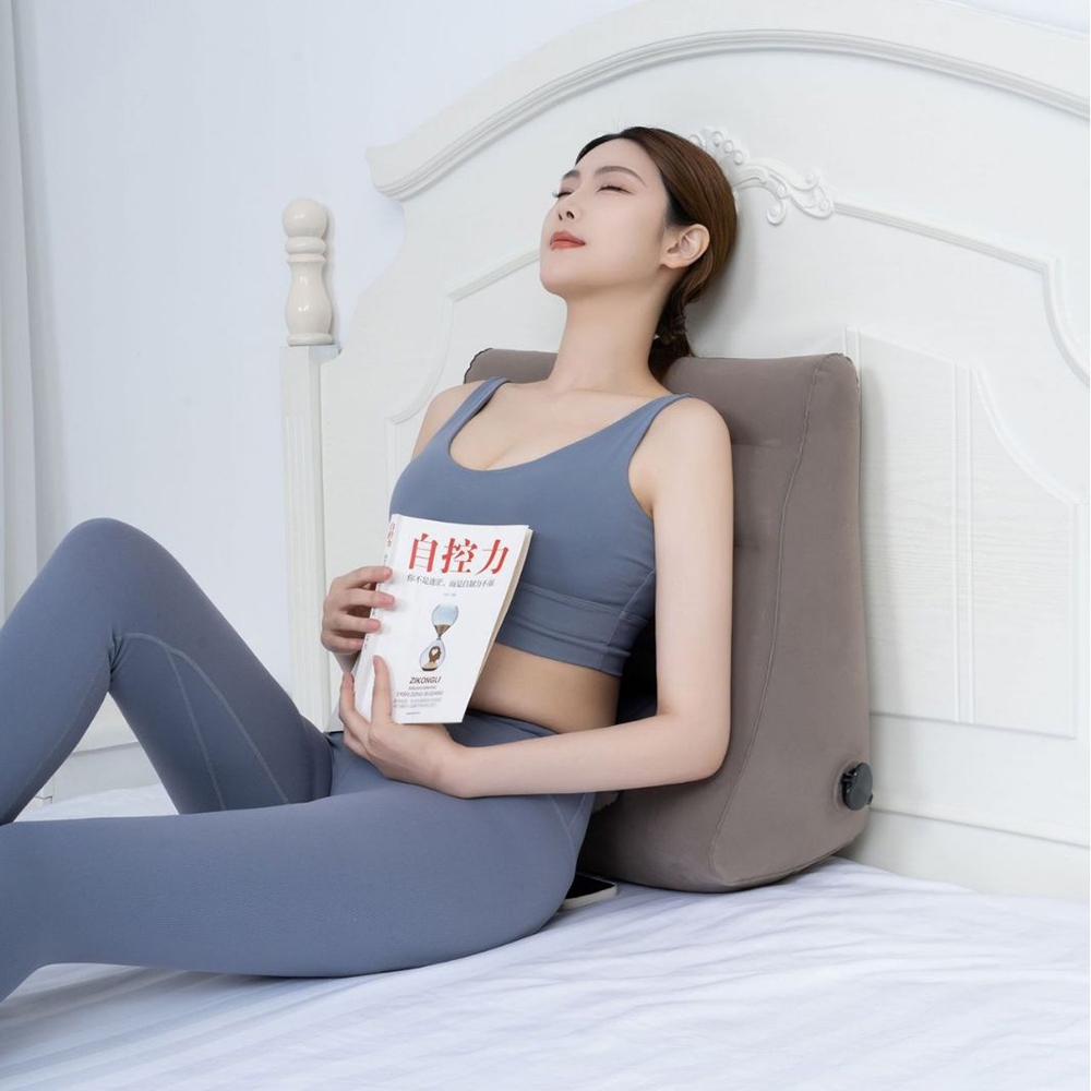 Portable Inflatable Wedge Pillow Adjustable Lumbar Support Pillow with ...