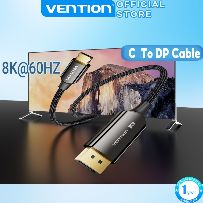 Vention Type C to DP Cable 8K 60Hz USB C to DisplayPort Converter Compatible for Huawei | Shopee ...