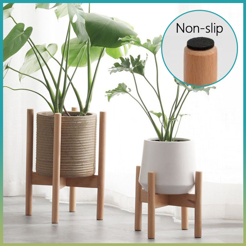 Solid wood flower stand balcony wood flower stand windowsill flower ...