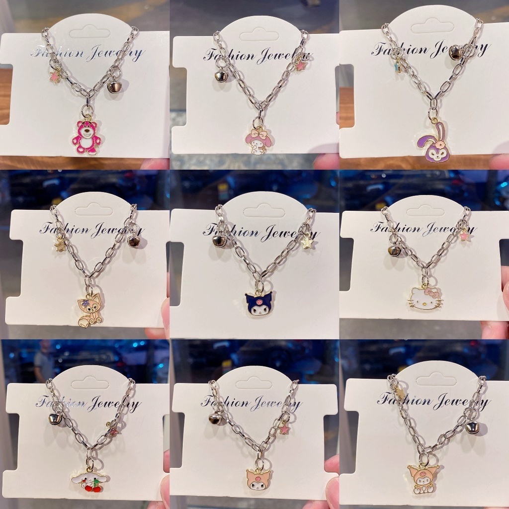 Sanrio Bell Bracelet Cinnamoroll Kuromi Pompompurin My Melody Pochacco ...