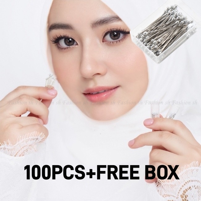 100ps/box grey pin hijab pin shawl brooch Stainless Steel Pin Micropin ...