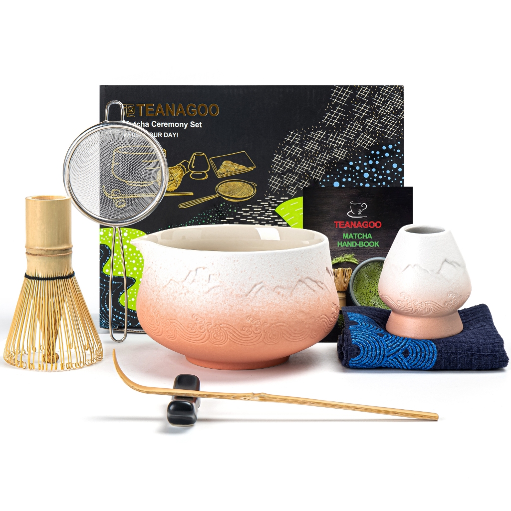 Teanagoo Japanese Matcha Whisk 7pcs Matcha Set Mtacha Kit Matcha Bowl With Pouring Spout