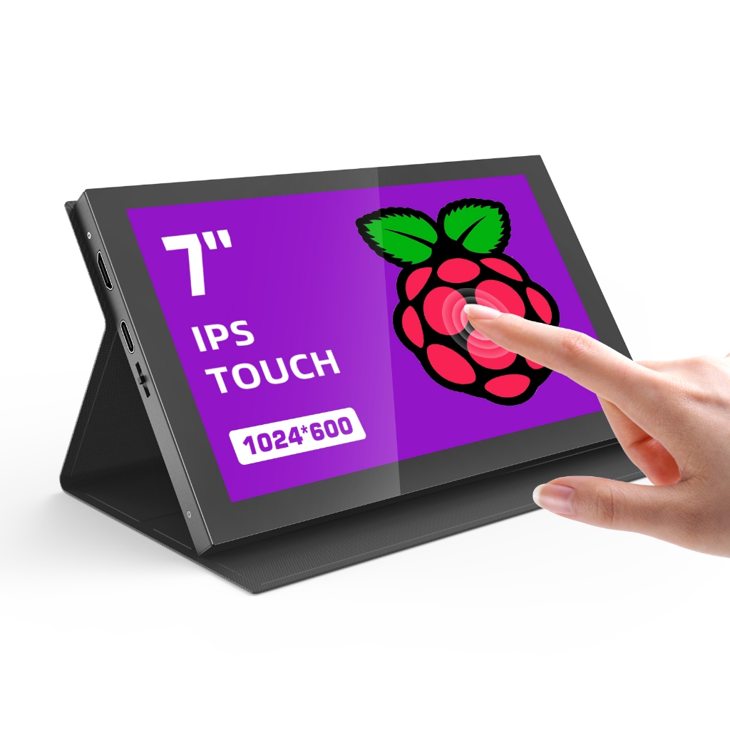 7 inch 1024x600 Portable RasPi Display Screen IPS Monitor 5-Points ...