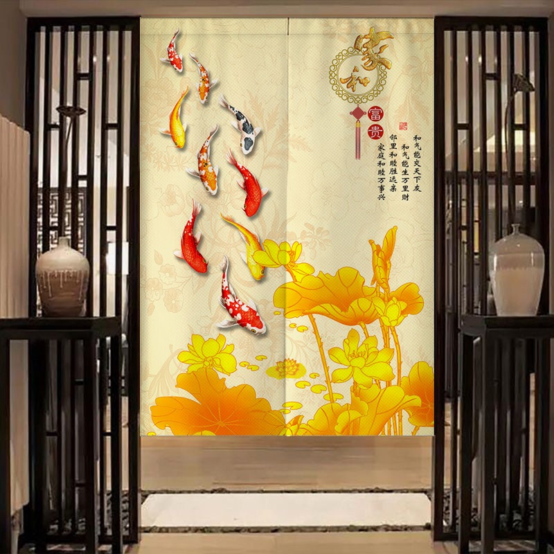 Chinese window curtains with rod modern living room bedroom long divide ...