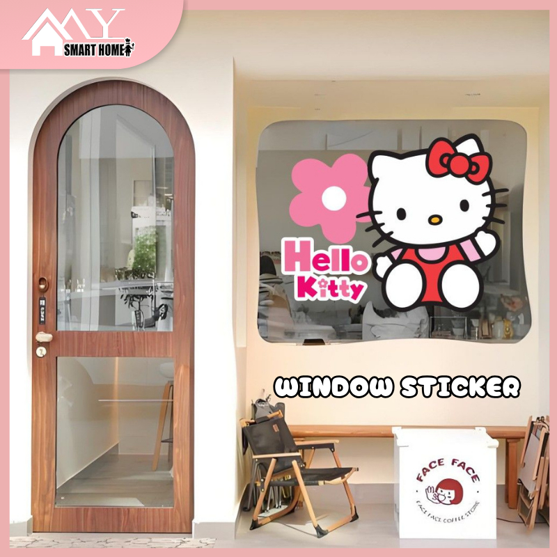 Hello Kitty Window Sticker Welcome Sticker Shopwindow/Glasses Window ...
